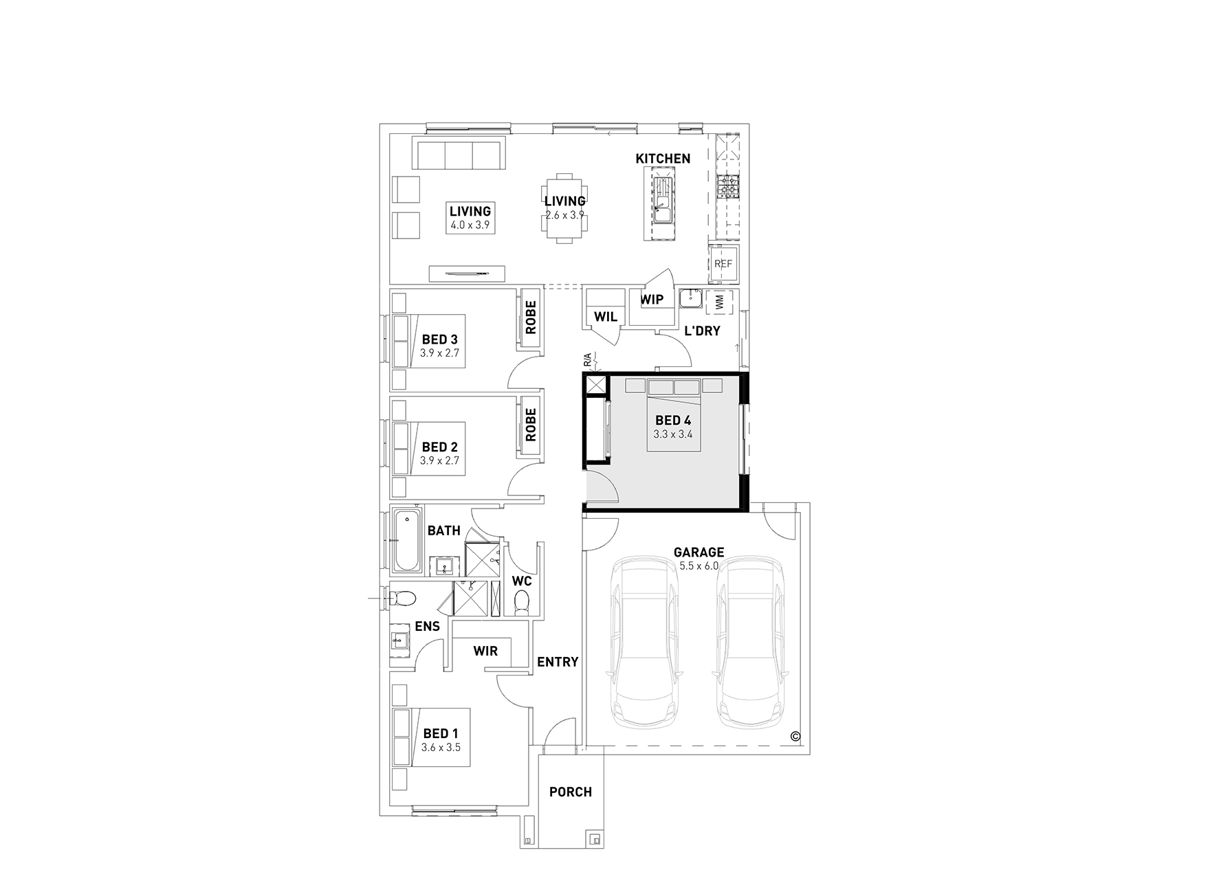 Edison | 3 Bedroom, 2 Bathroom Home Design | View Plans & More