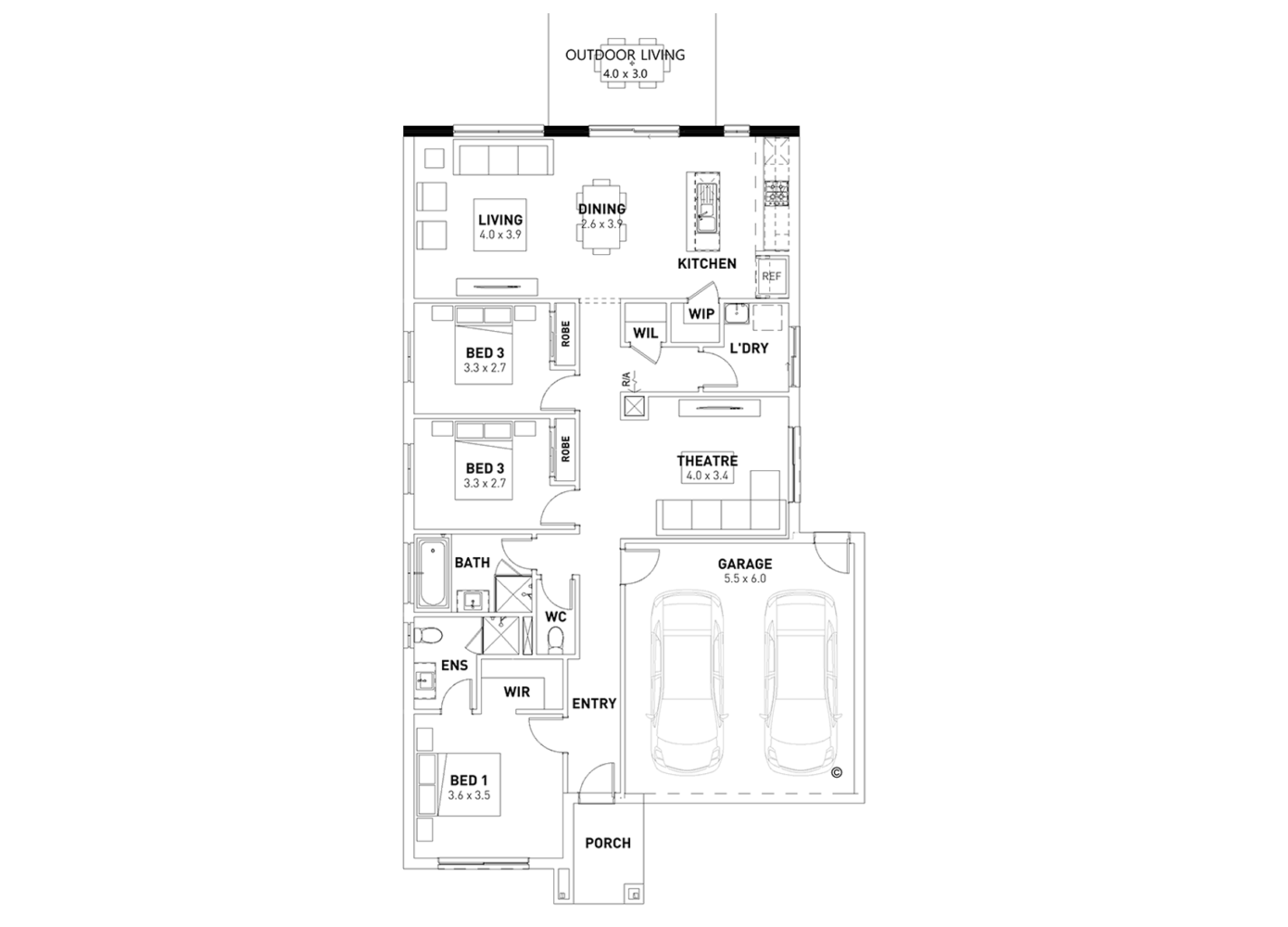 Edison | 3 Bedroom, 2 Bathroom Home Design | View Plans & More