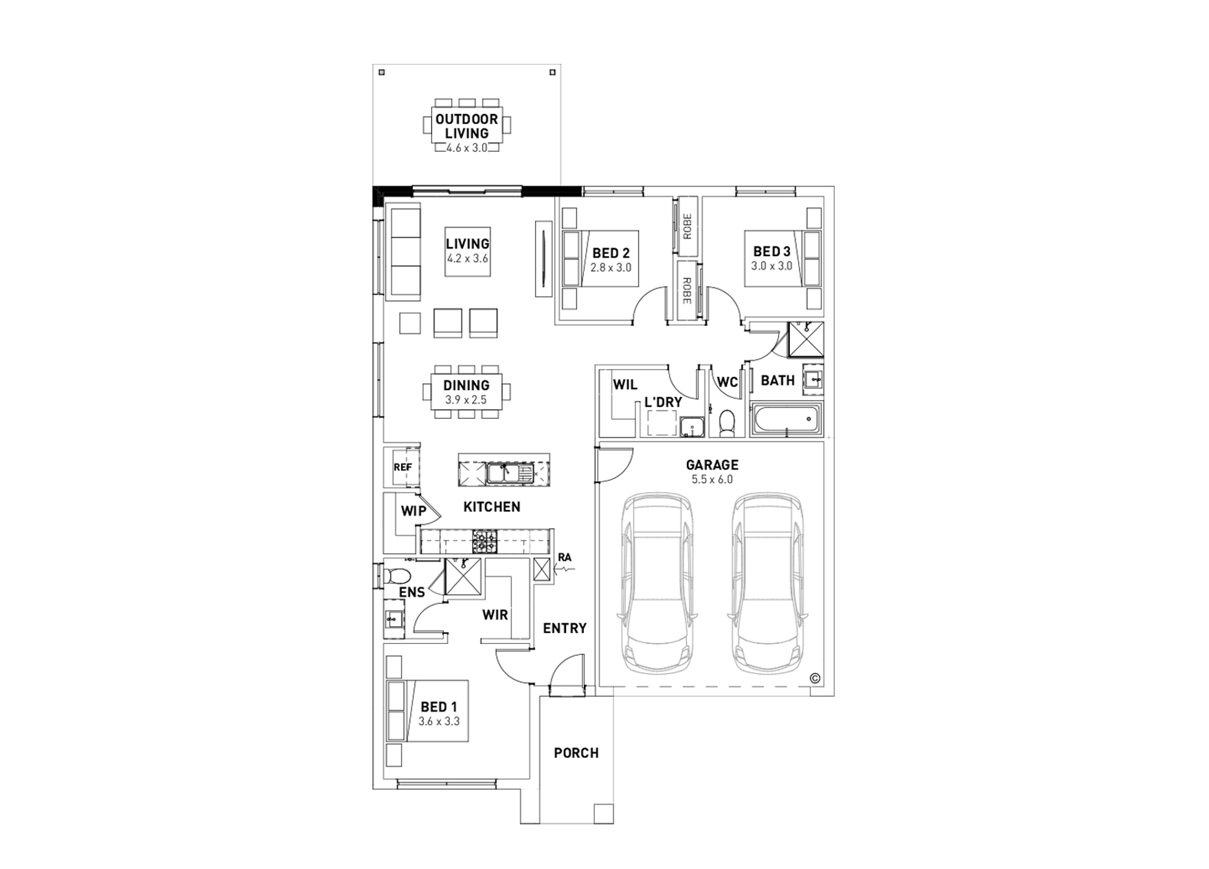 Jasper | 3 Bedroom, 2 Bathroom Home Design | View Plans & More
