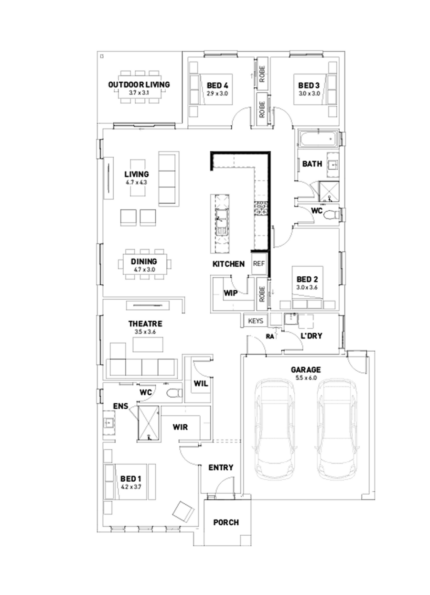 Lawson | 4 Bedroom, 2 Bathroom Home Design | View Plans & More