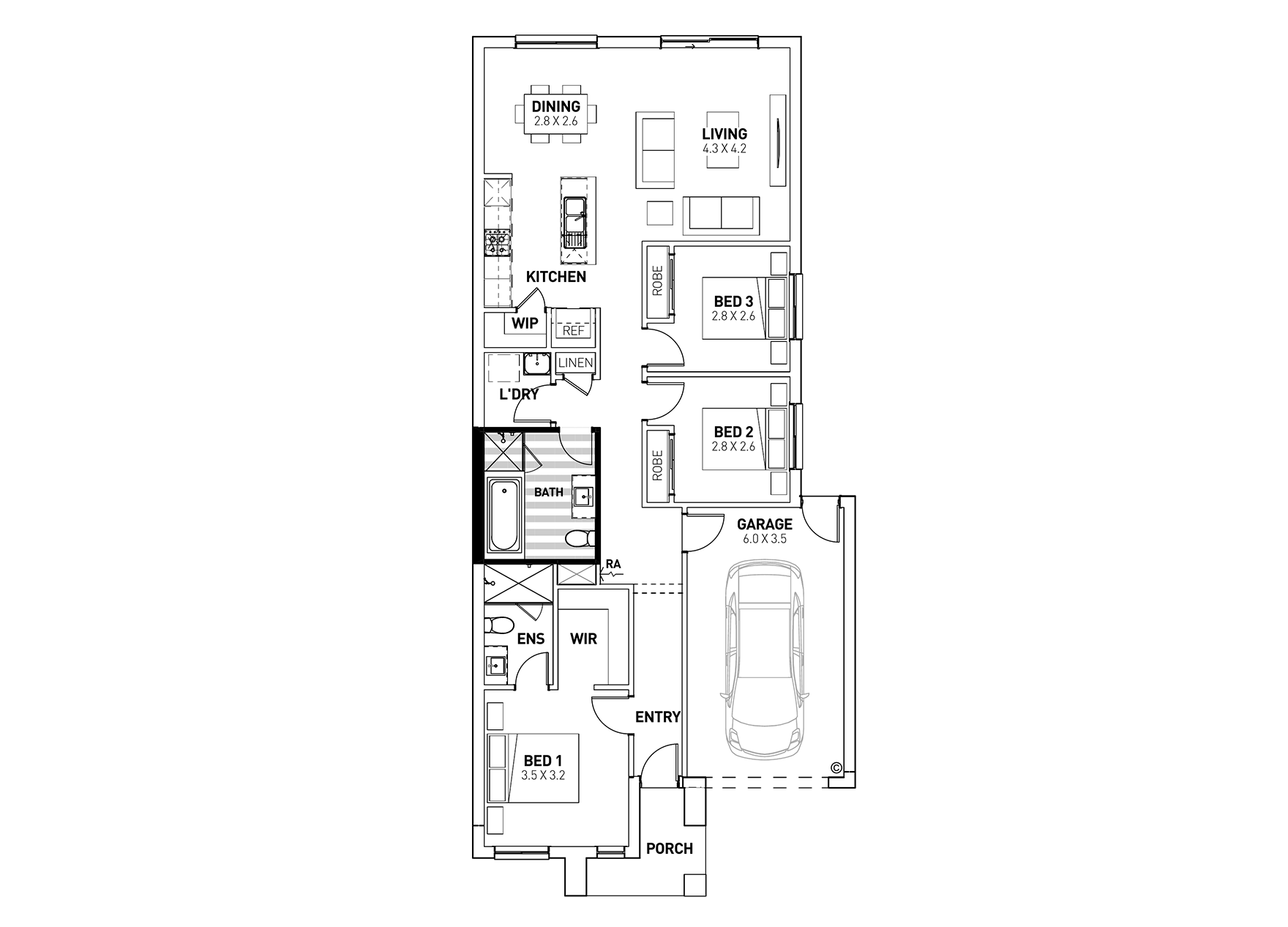 Phoenix | 3 Bedroom, 2 Bathroom Home Design | View Plans & More