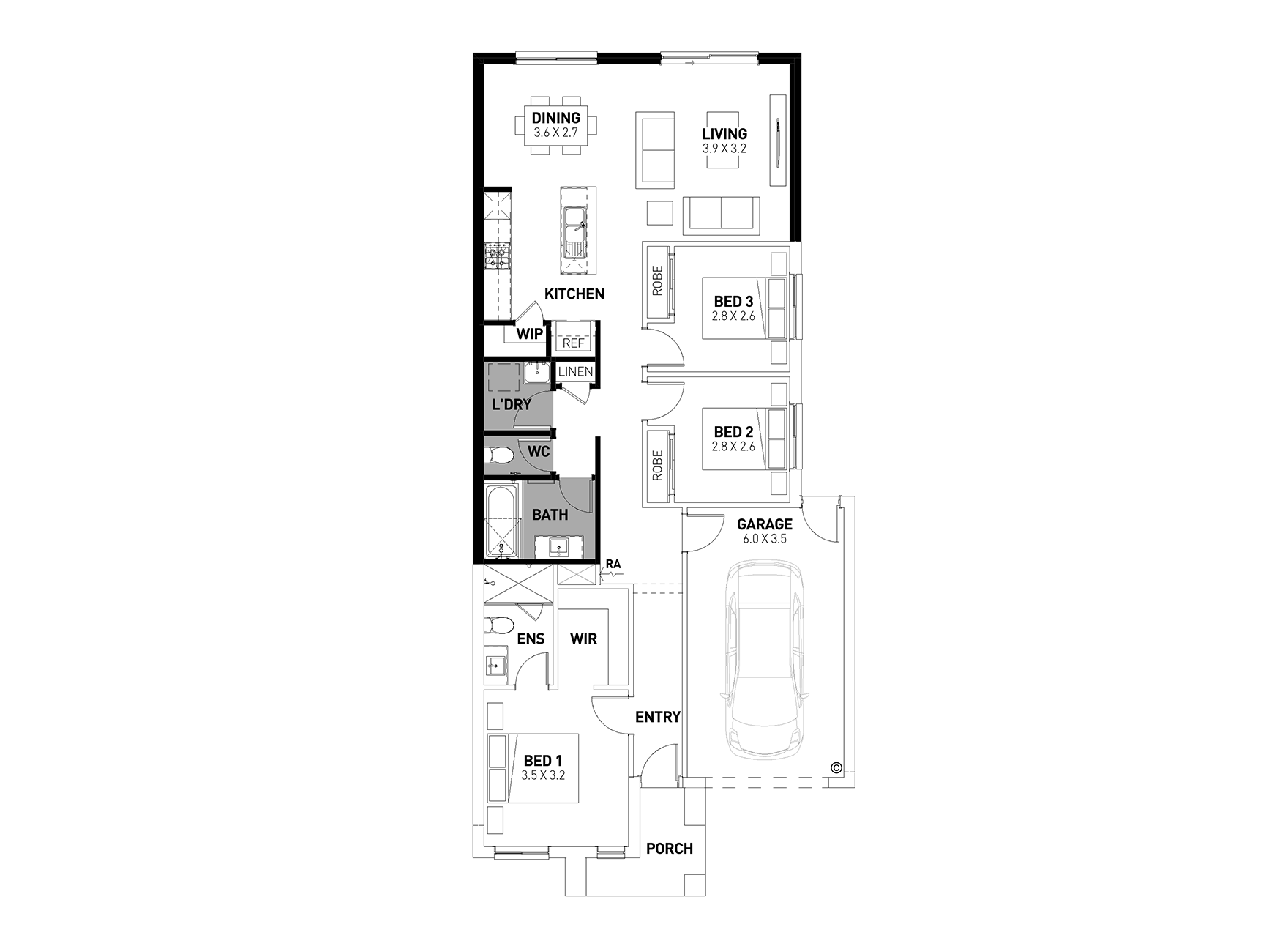 Phoenix | 3 Bedroom, 2 Bathroom Home Design | View Plans & More