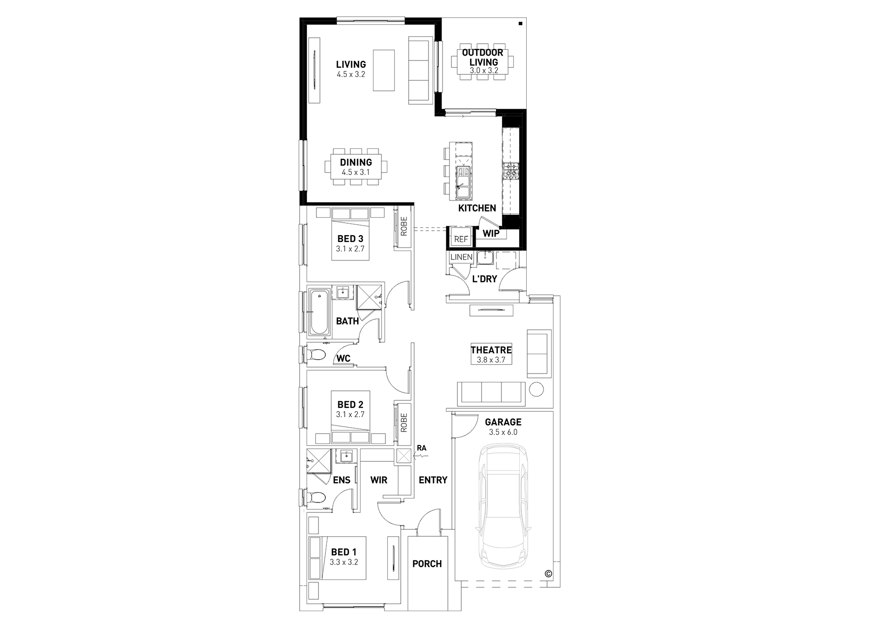 Haven | 3 Bedroom, 2 Bathroom Home Design | View Plans & More