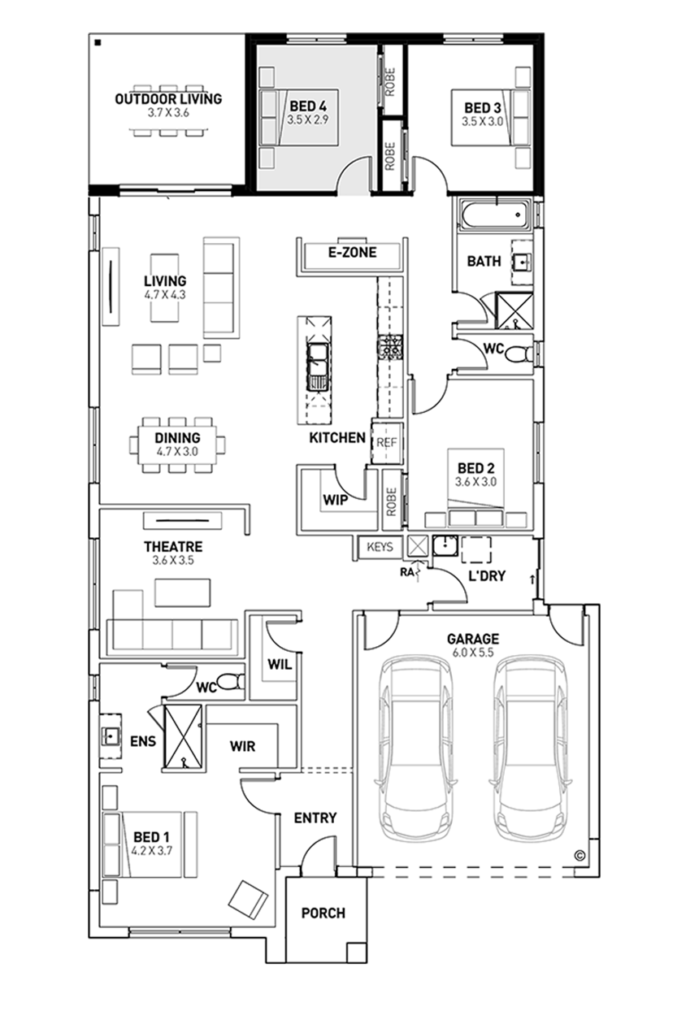 Lawson | 4 Bedroom, 2 Bathroom Home Design | View Plans & More