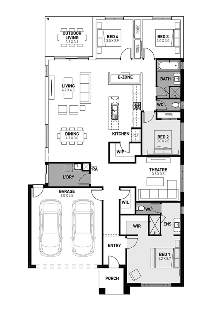 Lawson | 4 Bedroom, 2 Bathroom Home Design | View Plans & More