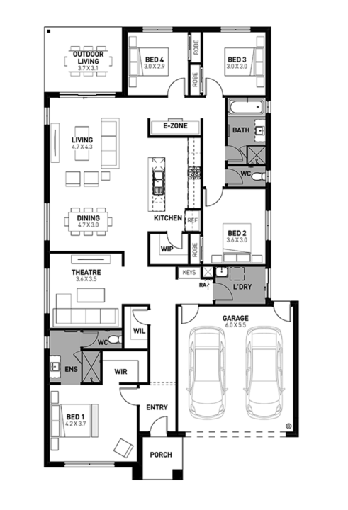 Lawson | 4 Bedroom, 2 Bathroom Home Design | View Plans & More