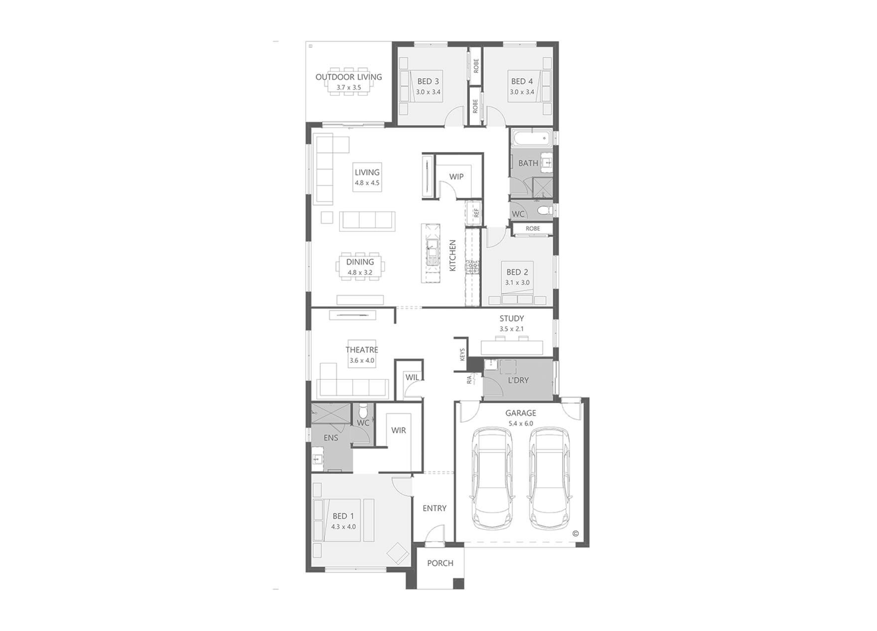 Lawson | 4 Bedroom, 2 Bathroom Home Design | View Plans & More