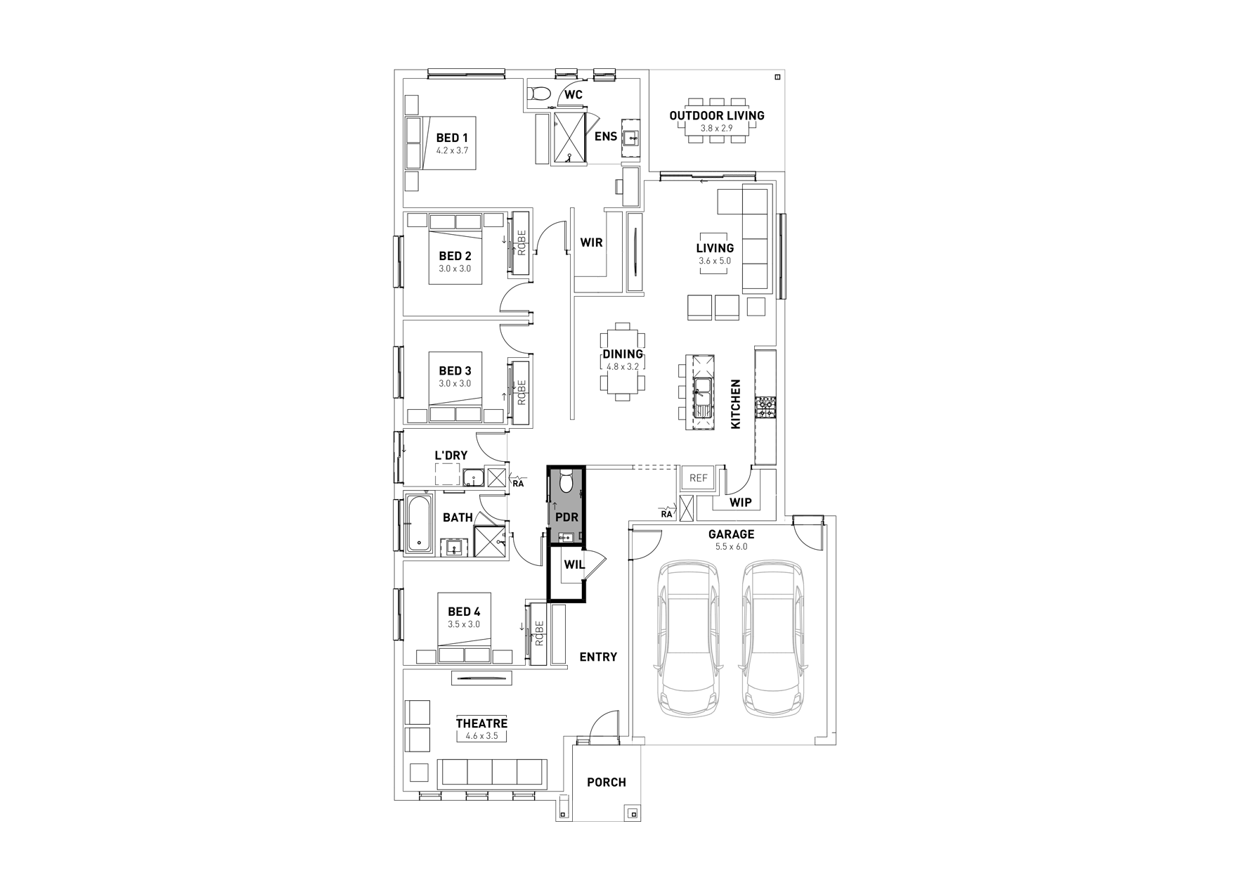 Winton | 4 Bedroom, 2 Bathroom Home Design | View Plans & More