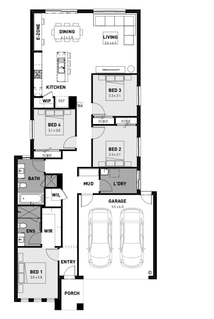 Levi | 4 Bedroom, 2 Bathroom Home Design | View Plans & More